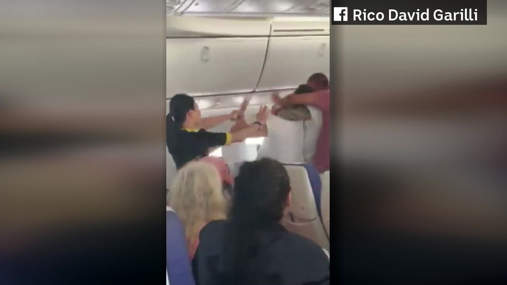 Passenger restrained on flight mid-air - ABC News