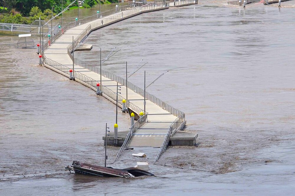Where did the original Brisbane Riverwalk end up after the 2011 floods ...