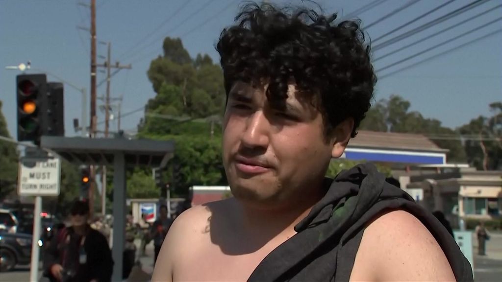 Los Angeles protester recounts being hit with rubber bullet - ABC News