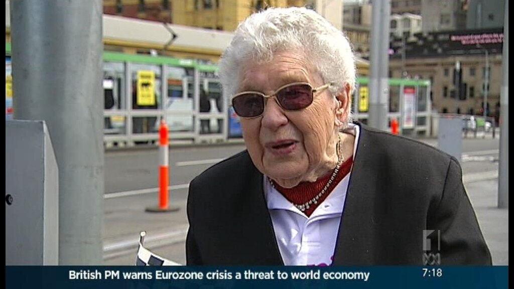 Older people spin around the racing car circuit - ABC News
