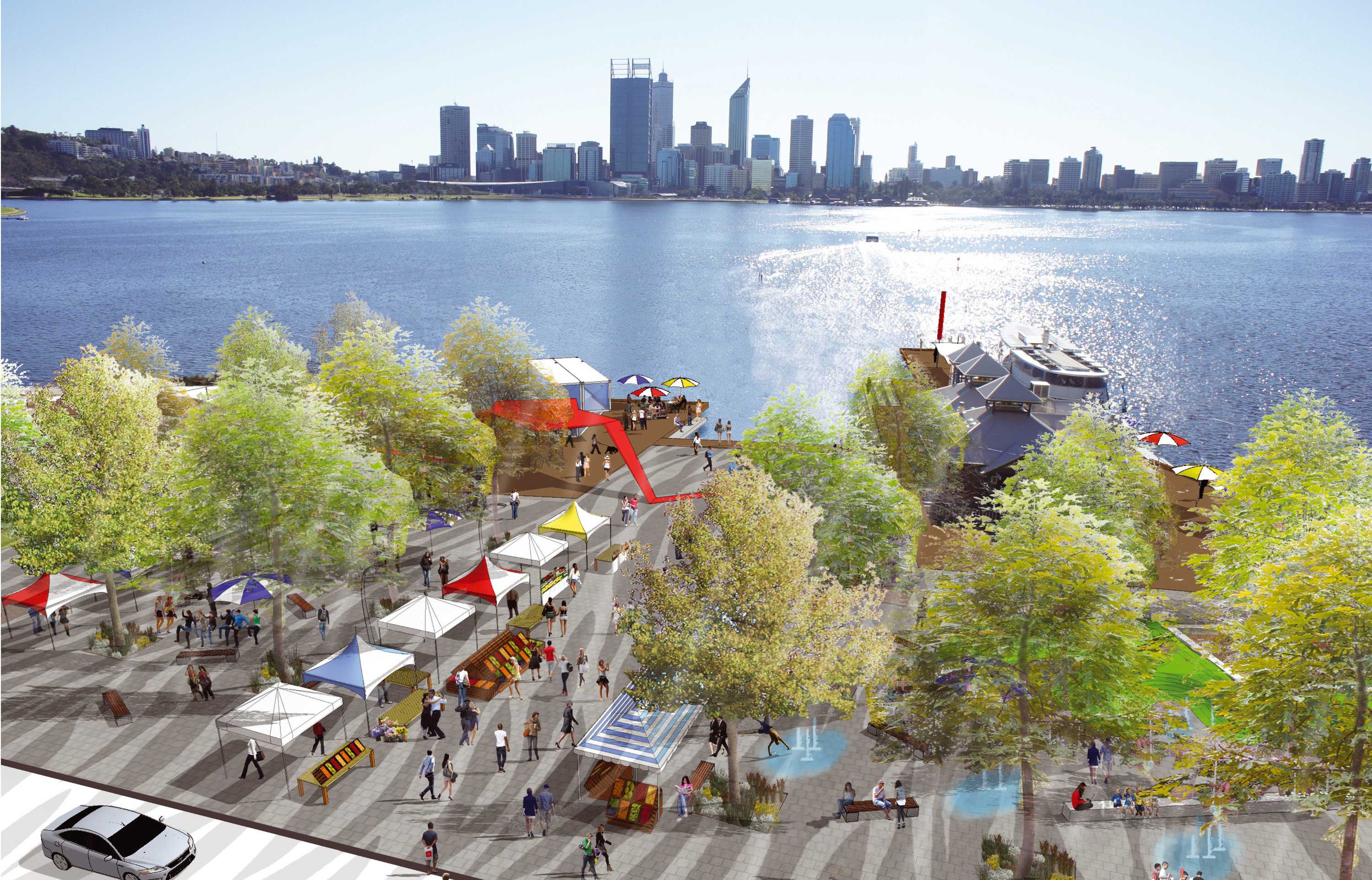 Piazza, promenade feature in South Perth revitalisation plan - ABC News