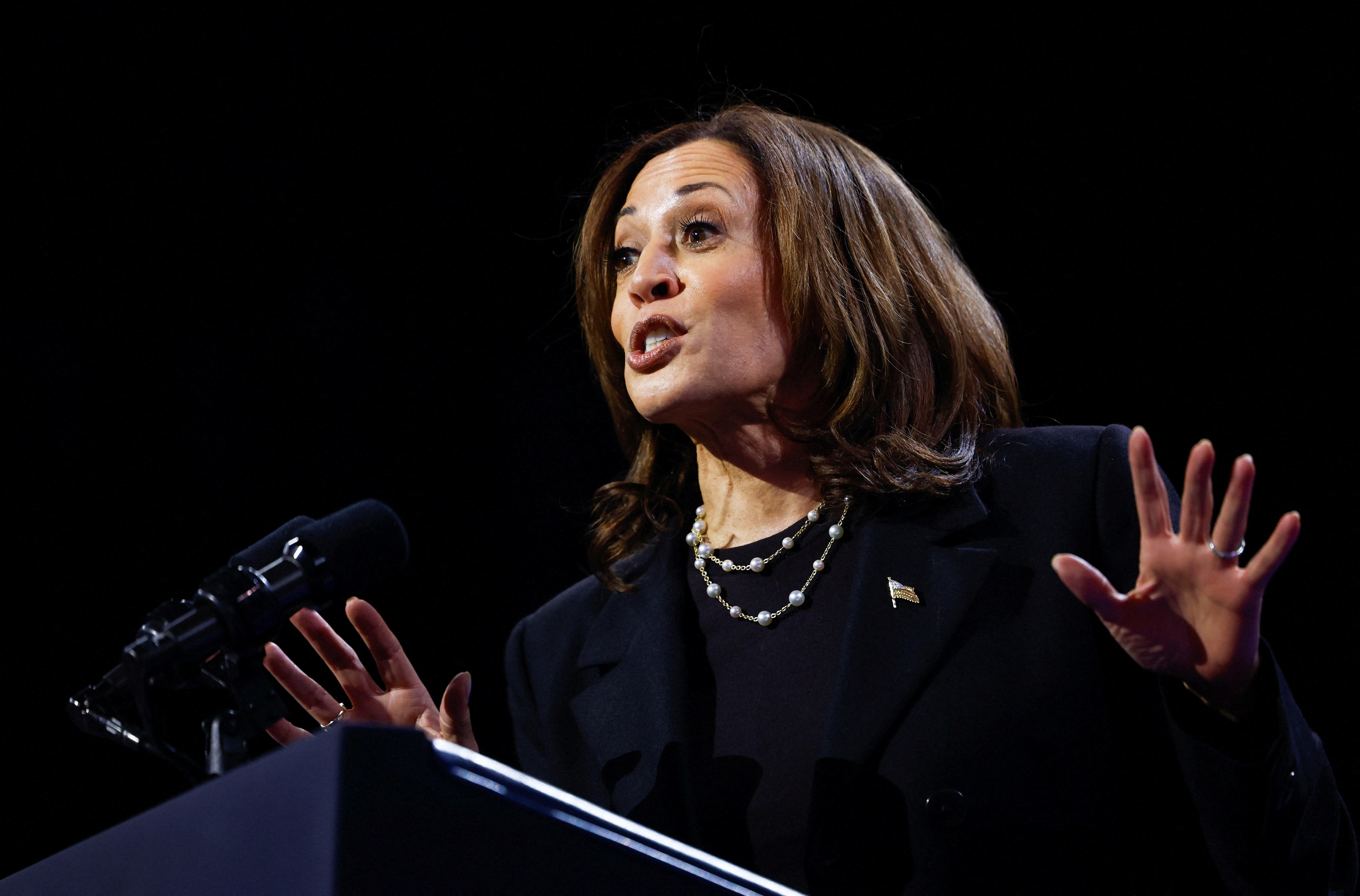 Kamala Harris brands Donald Trump a 'risk for America' after former ...