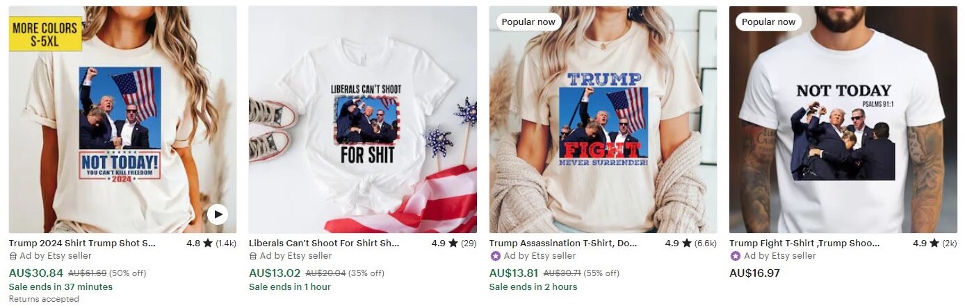 Merch makers launch into gear after Trump shooting as world leaders ...