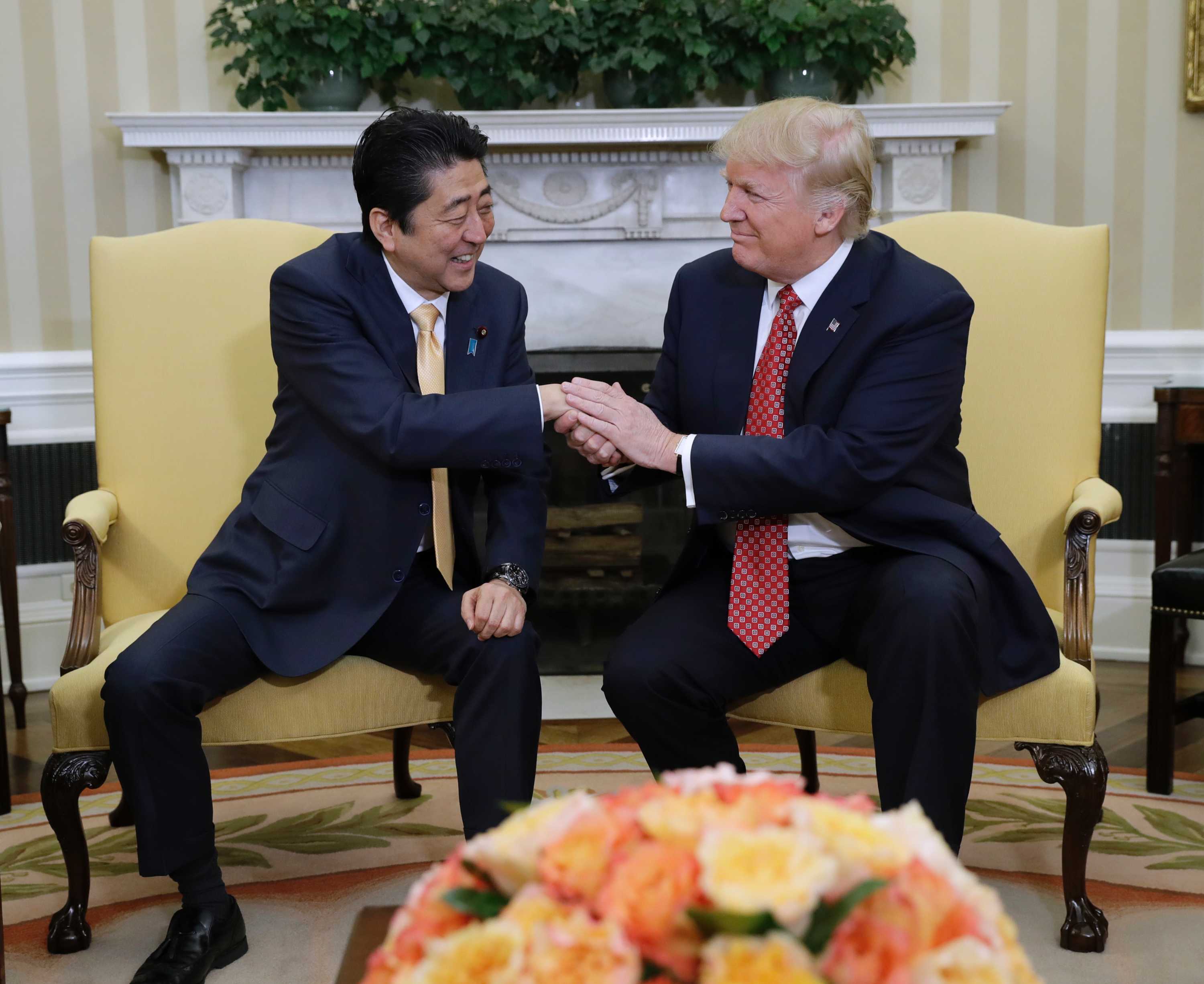 Donald Trump says US-Japan bond 'very deep' after meeting with PM ...