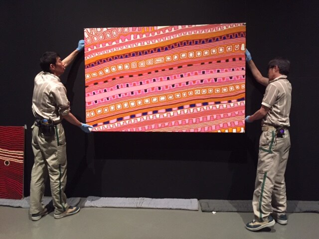 Indigenous art exhibition of Canning Stock Route collection works ...