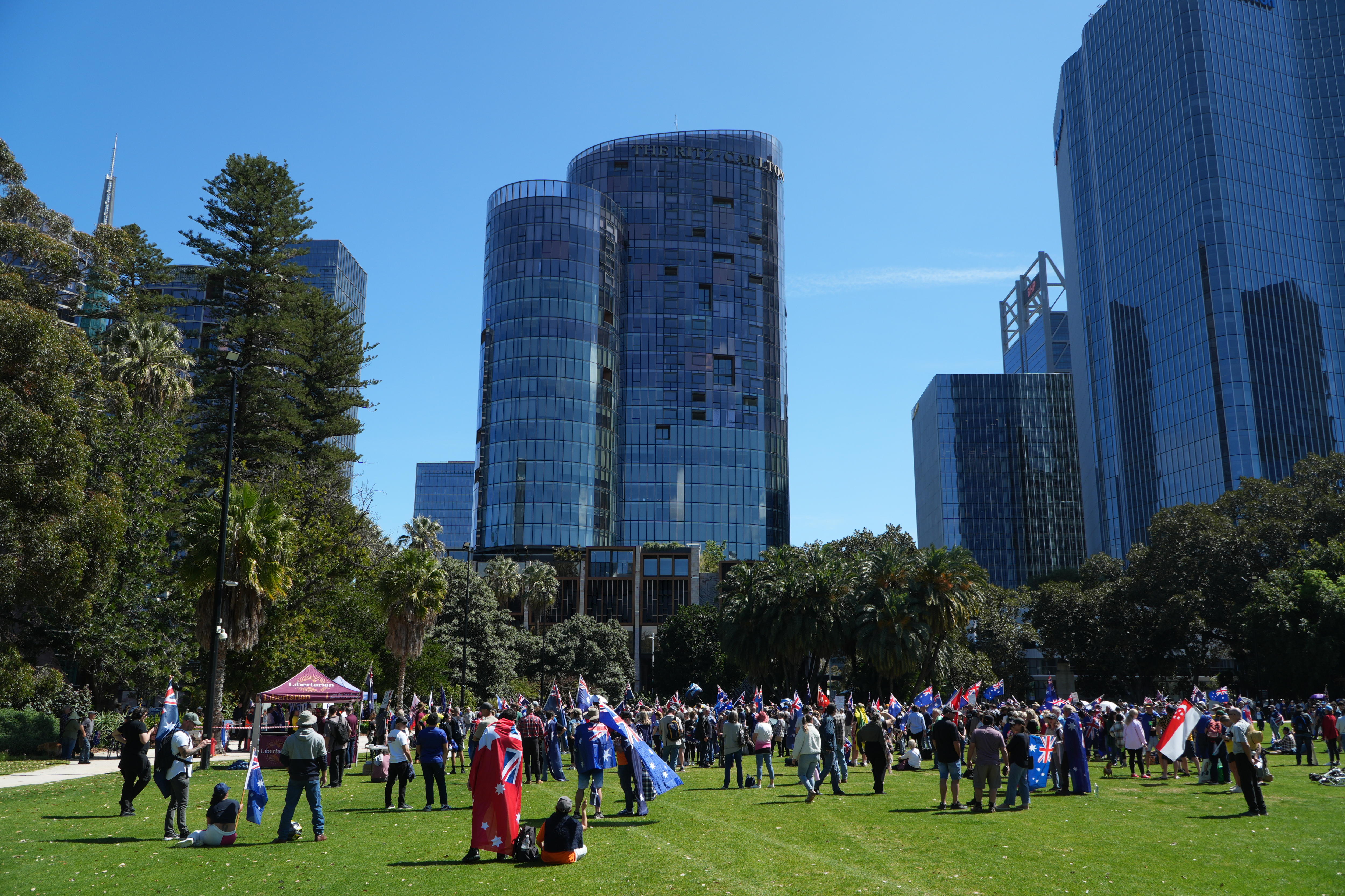 Heavy police presence monitors thousands of protesters across Australia ...