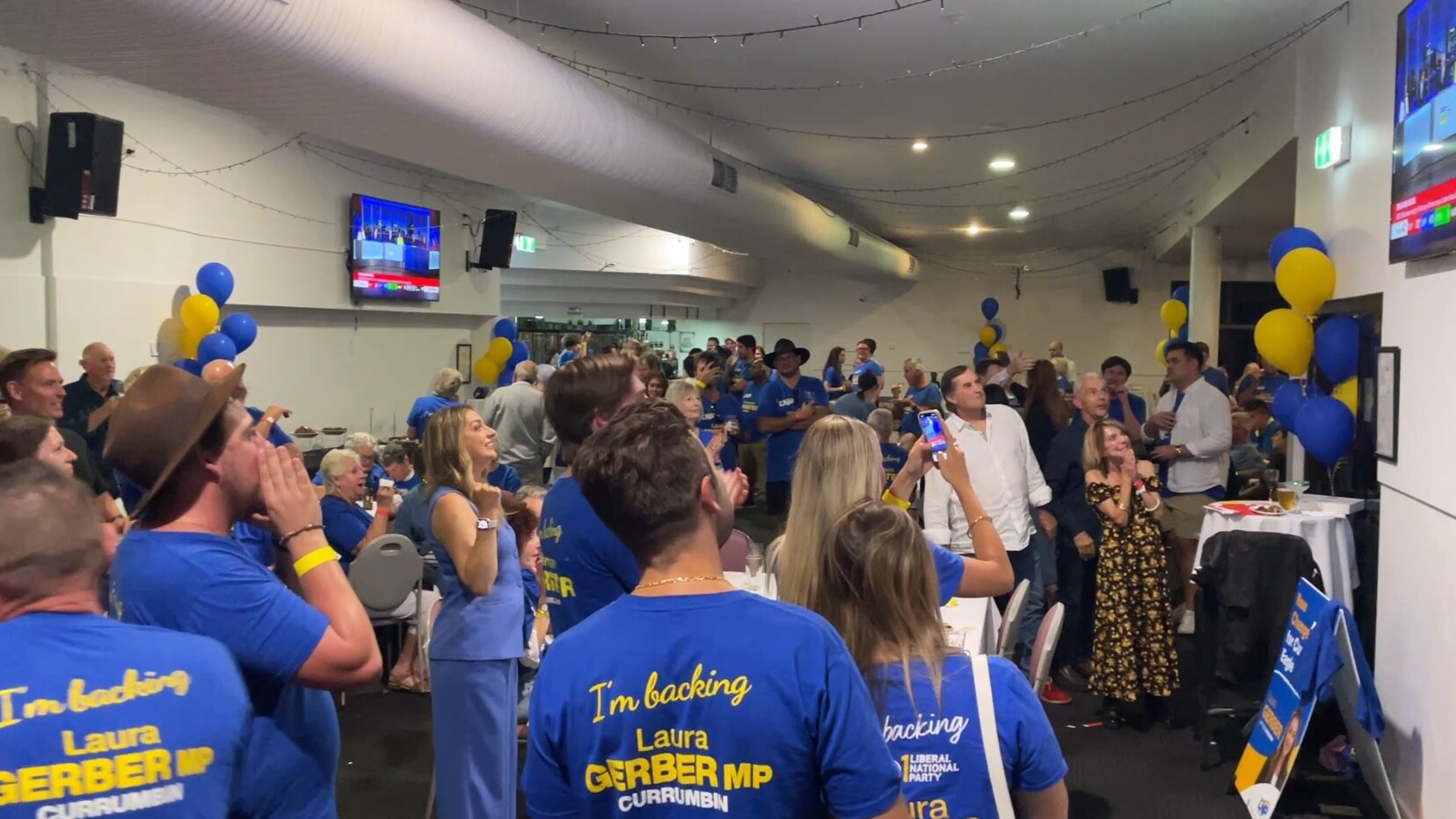 Hermann Vorster celebrating projected win in Currumbin - ABC News