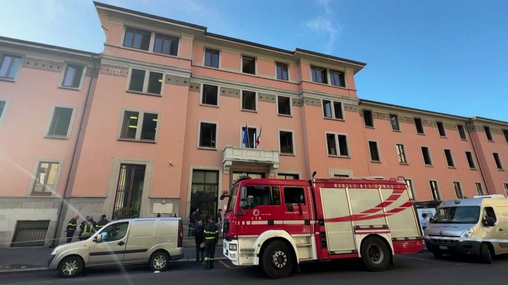 Emergency services respond to fire that has killed 6 people in Milan ...
