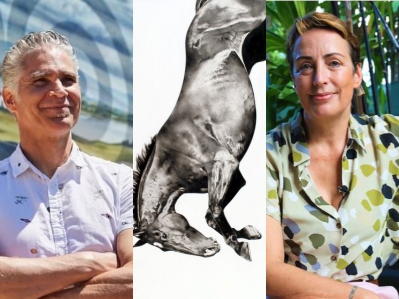 Christopher Pease layers Nyoongar iconography over colonial vistas ...