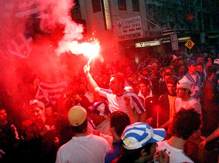 Greek fans take to the streets across Australia - ABC News