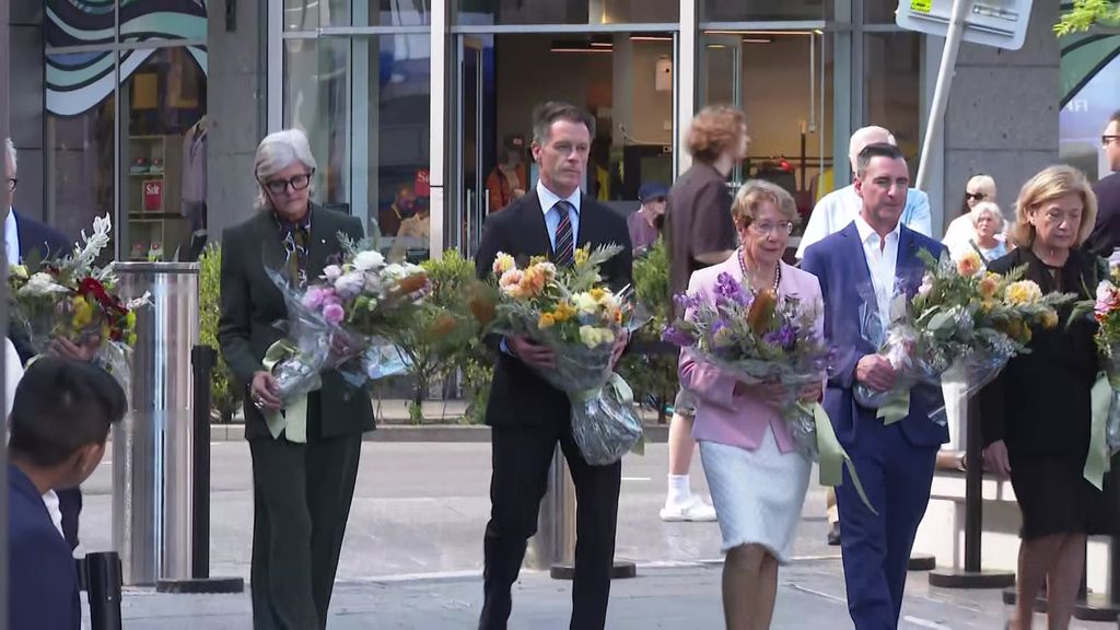 Oxford Street Mall memorial honours victims of Bondi Junction.