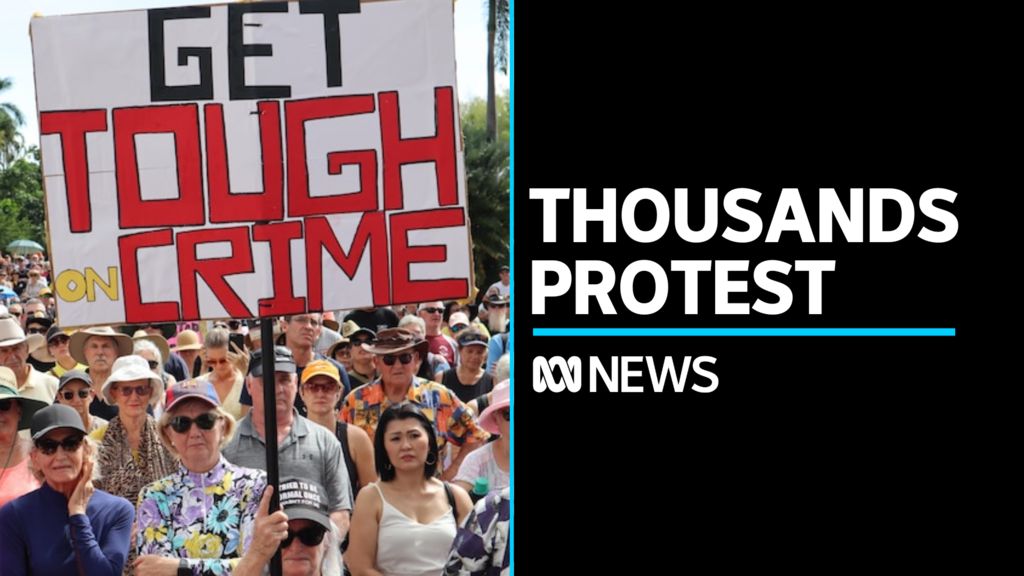Thousands protest against crime outside NT state parliament - ABC News
