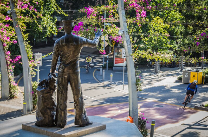 Queensland's bell-bottomed sailor statue honouring Navy personnel is ...