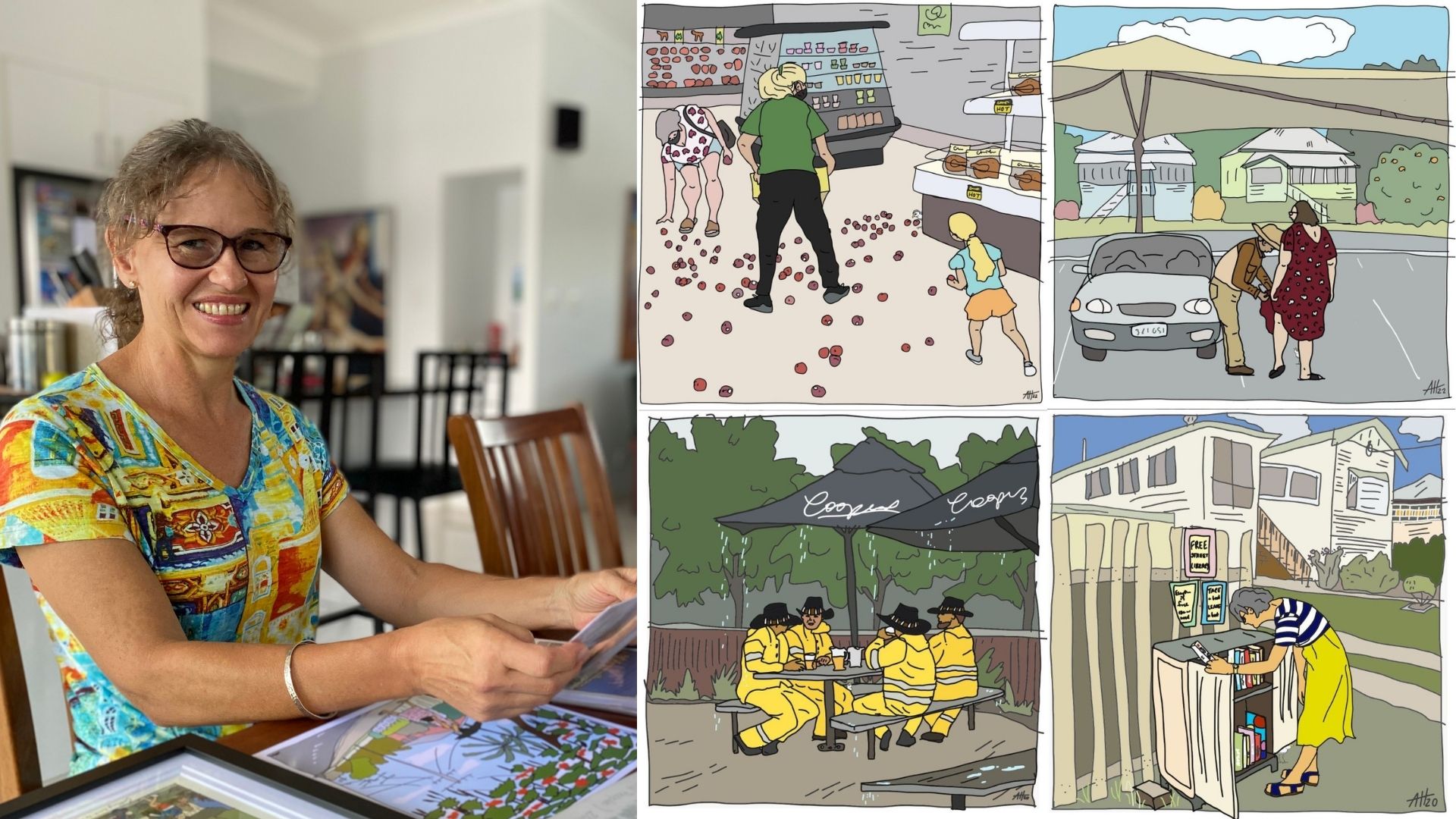 Artist Angela Heffer captures happiness with her sketches of everyday ...