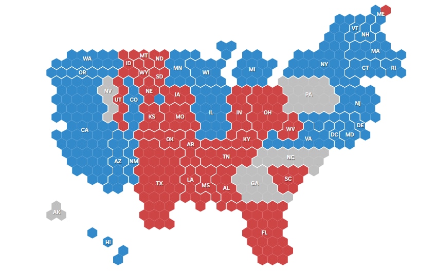 US election 2020 results have Joe Biden edging ahead of Donald Trump ...