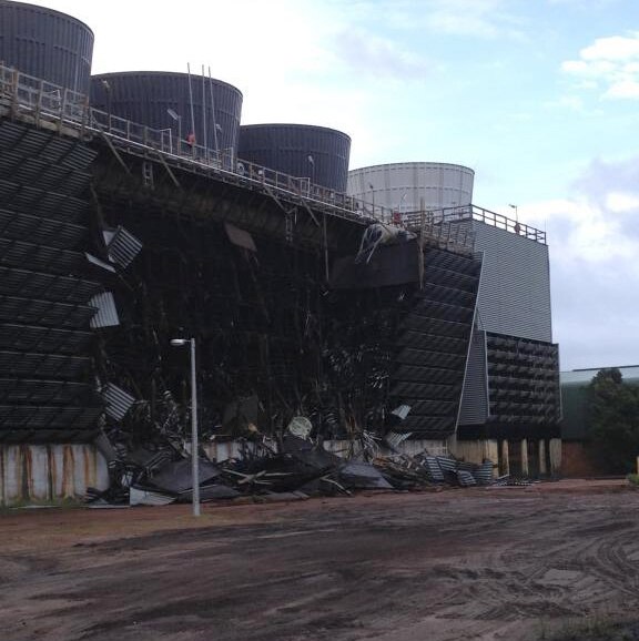 Cooling tower wall at Muja power station partially collapses, sparking ...