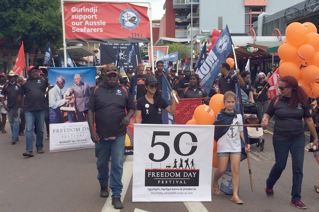 May Day: Wave Hill walk-off protesters march in Darwin - ABC News