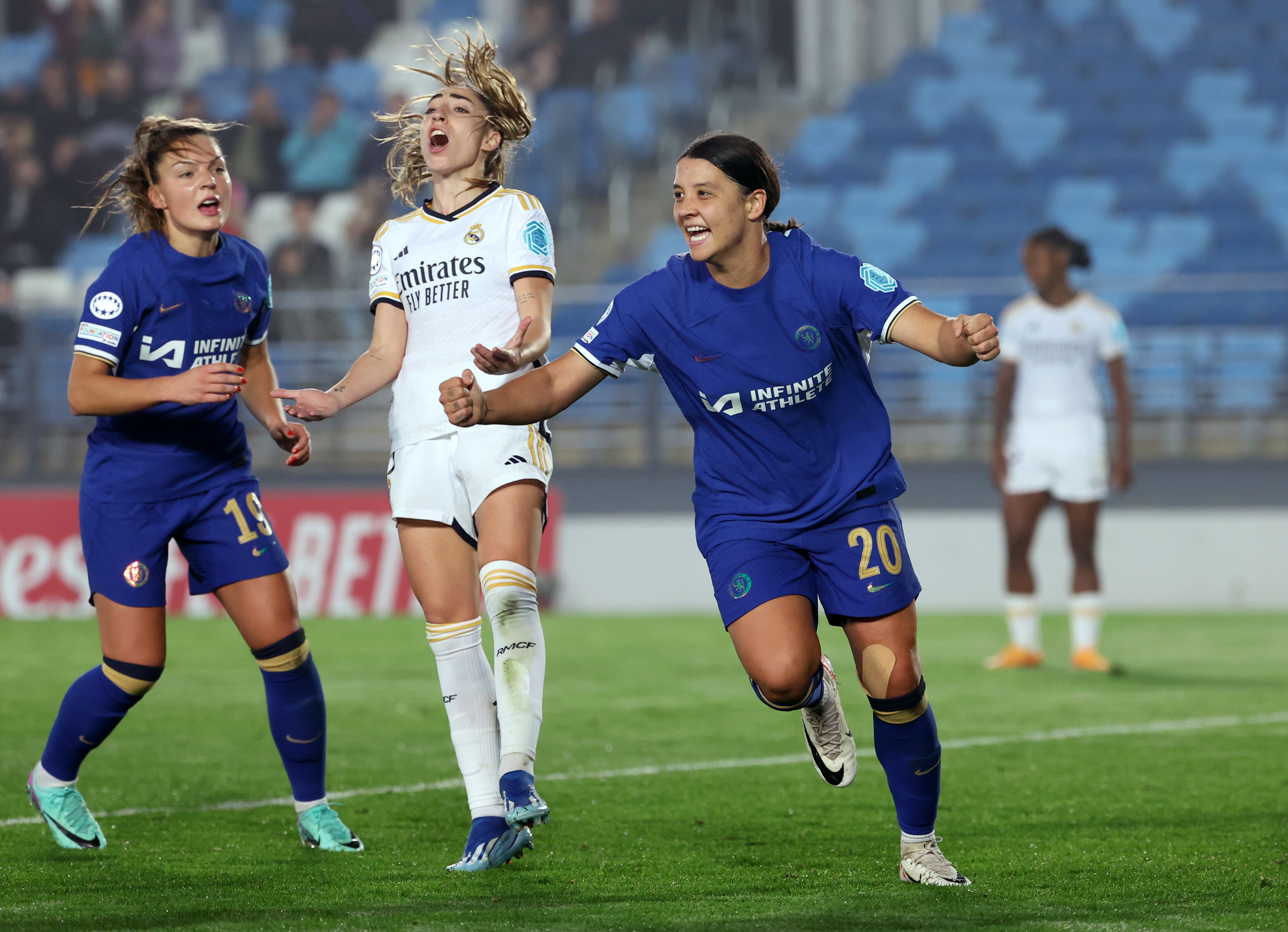 Chelsea and Real Madrid draw 2-2 in Champions League as Sam Kerr scores ...