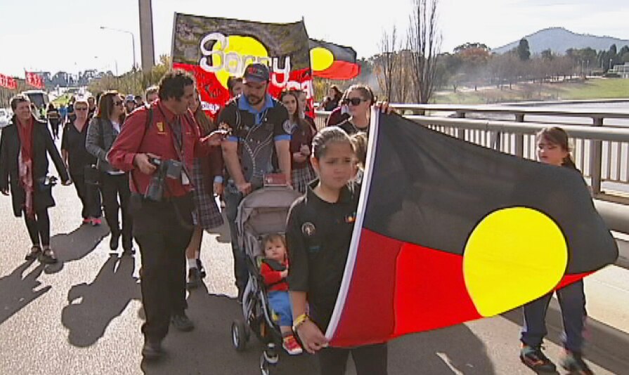 Strong turn out for National Sorry Day walk in Canberra - ABC News