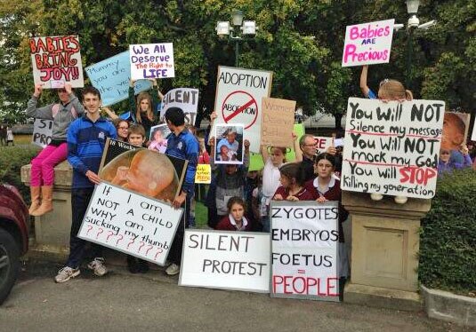 Clashes as children protest against abortion - ABC News