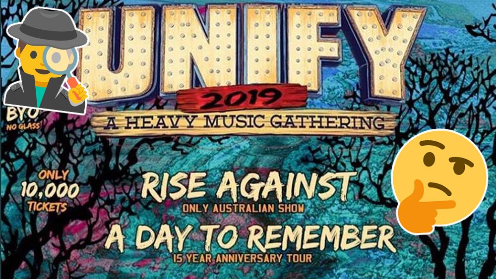 Unify offers 2019 line-up clues in response to fake poster - triple j