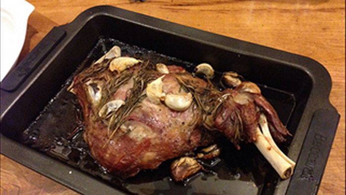 Slow roasted lamb shoulder with spiced potatoes - ABC Everyday