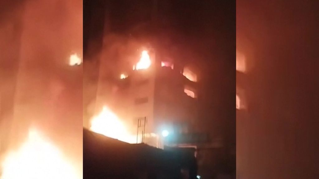 Iran state media shows burning building in Tehran amid reports of ...
