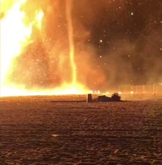 New Year's Eve bonfires spark flaming tornados in the Netherlands - ABC ...