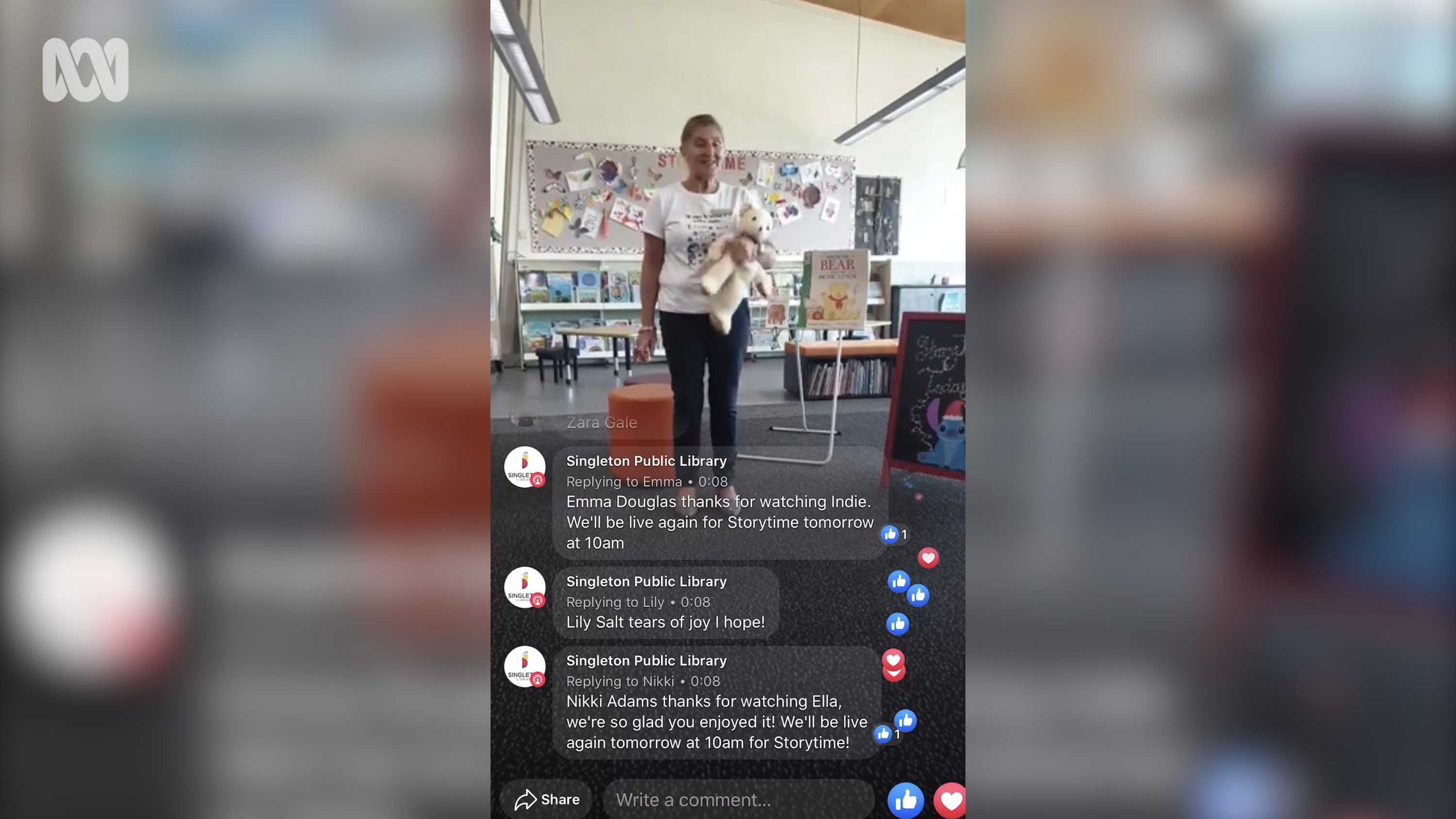 Social distancing Story Time at Singleton Library - ABC News