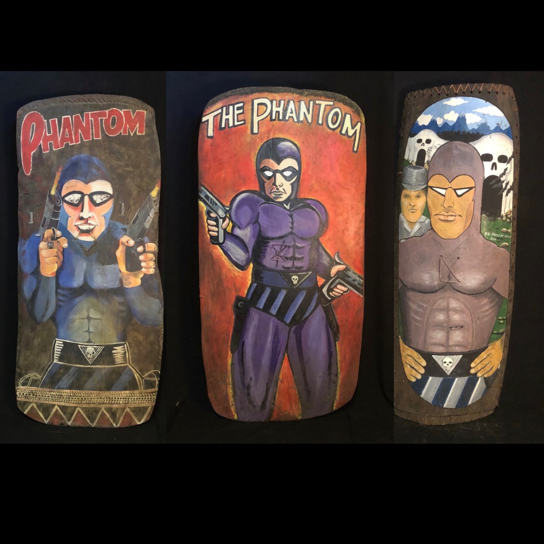 Art lovers pay thousands for unique PNG war shields featuring 'The Phantom' - ABC Pacific
