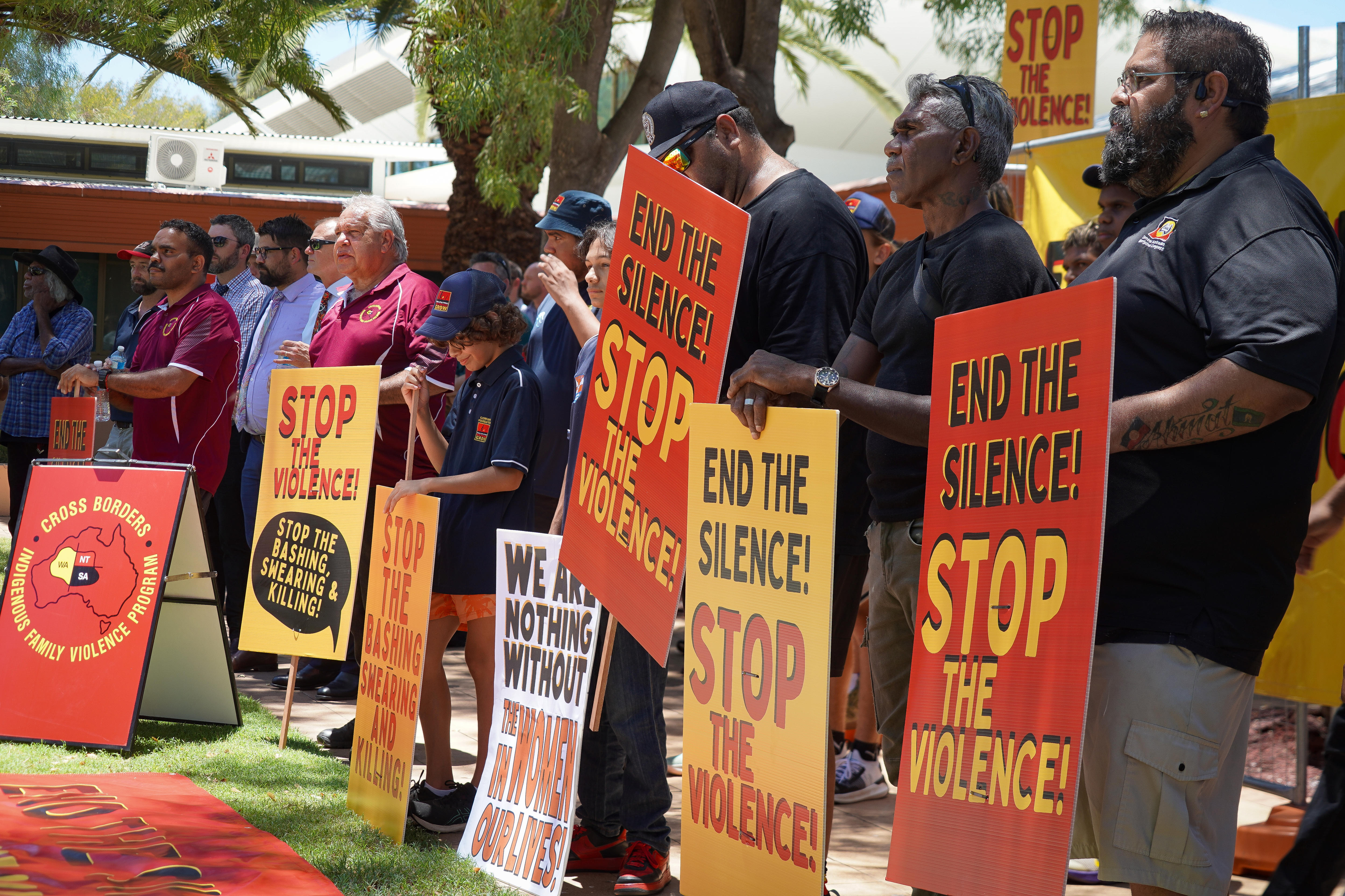Alice Springs Aboriginal men lead march calling for end to domestic ...