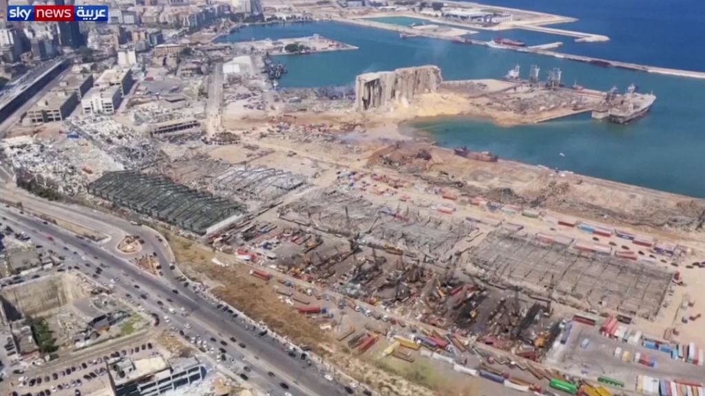 Drone footage shows extent of Beirut explosion destruction - ABC News