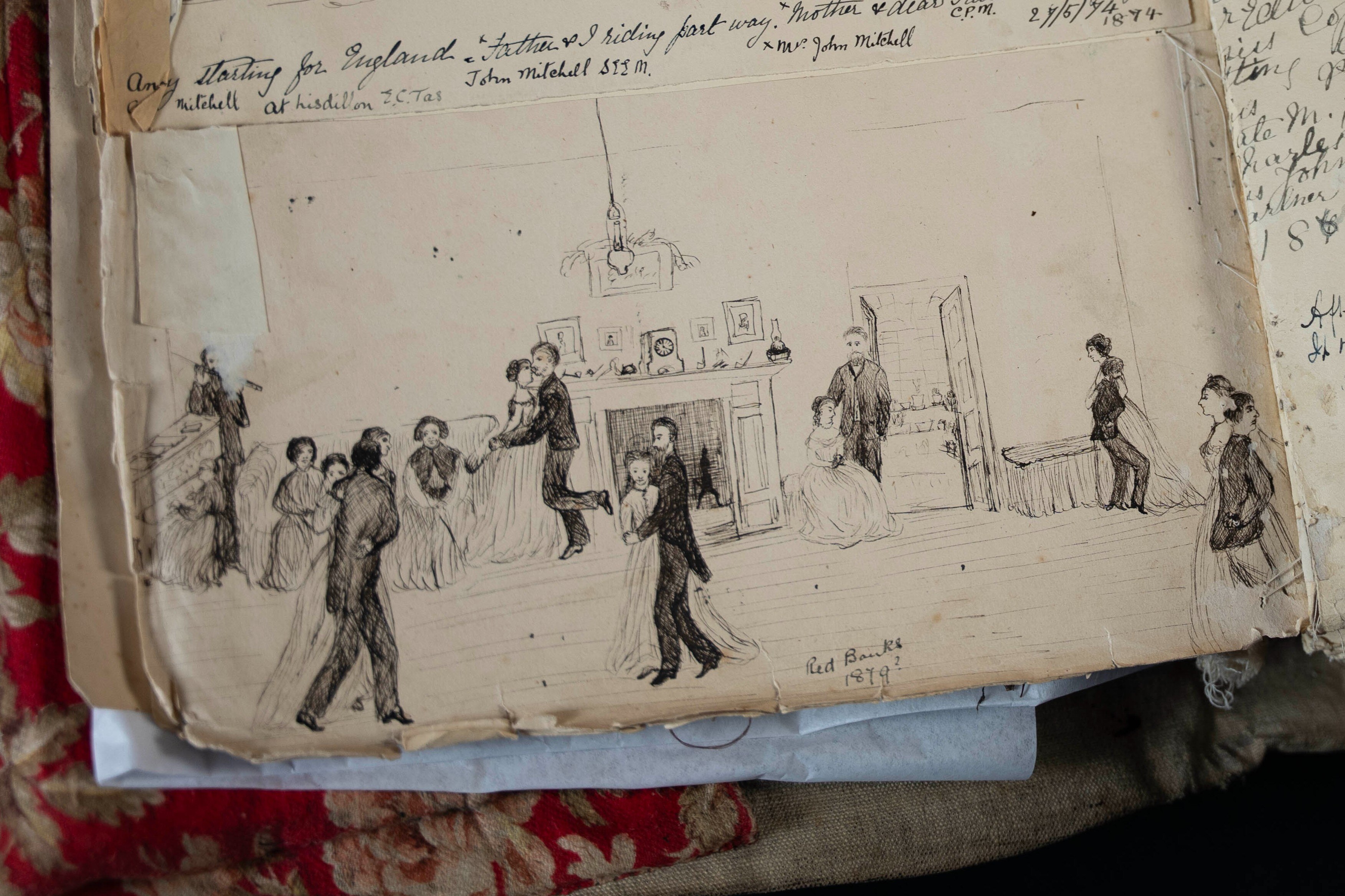 Colonial-era sketches from artist Kate Mitchell show candid scenes and ...