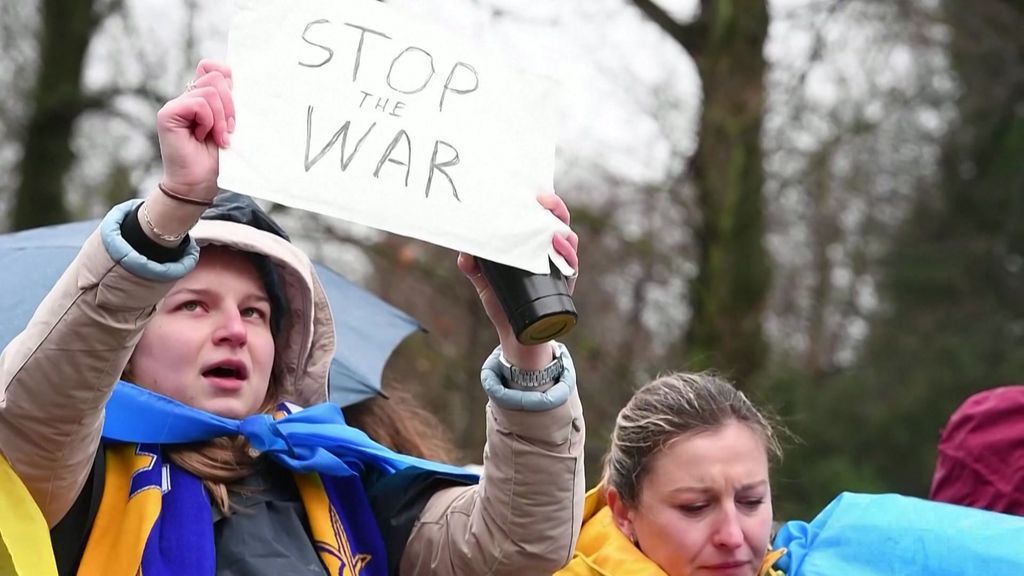 Ukrainians in the Netherlands protest the invasion - ABC News