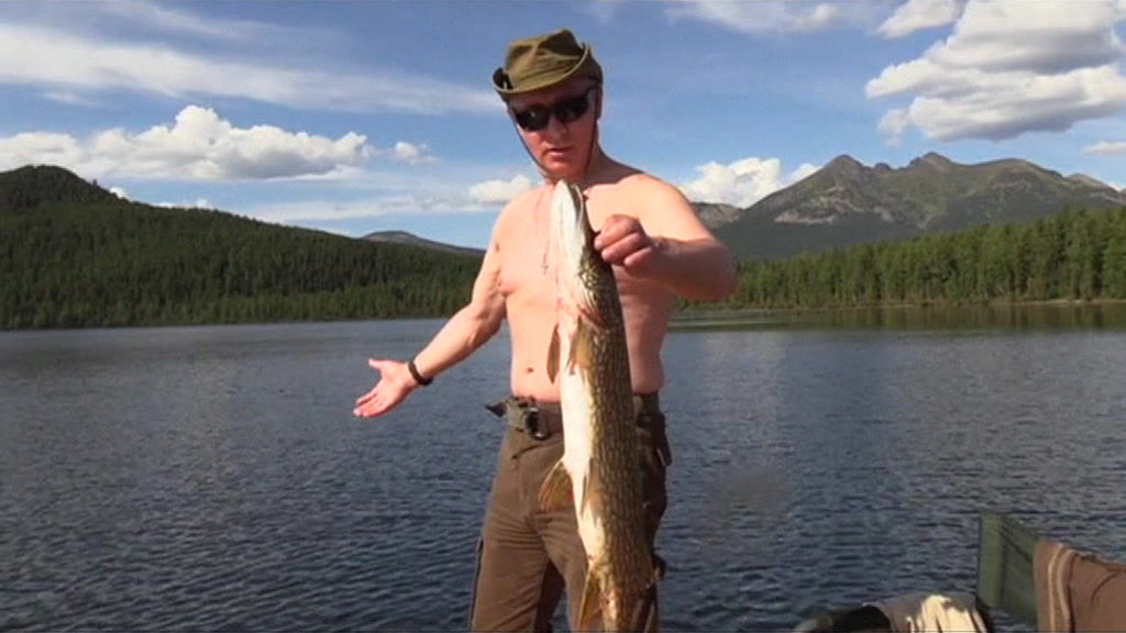 Vladimir Putin strips down for fishing in latest action video - ABC News