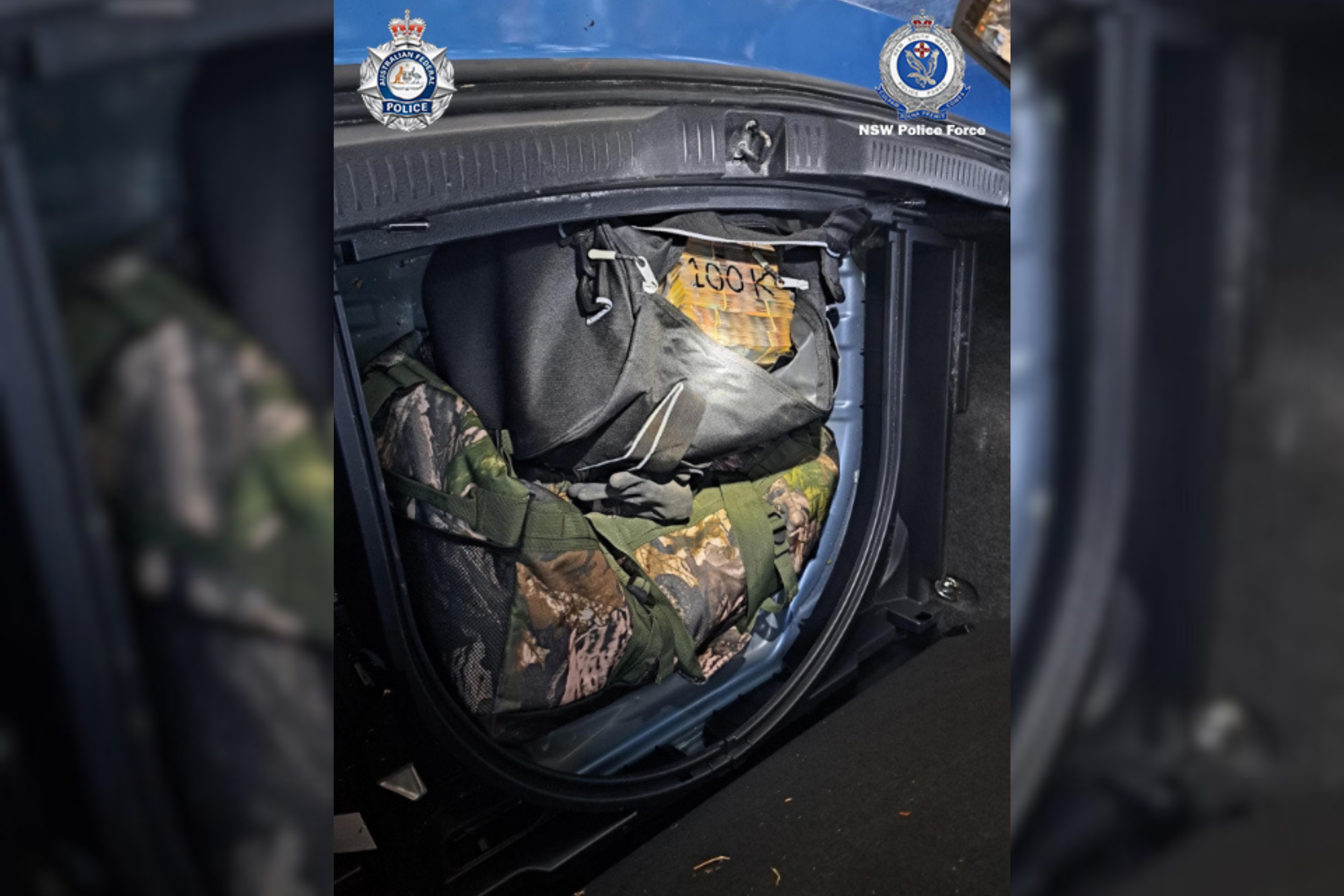 Man jailed after AFP officers find almost $1m cash in his car boot in ...