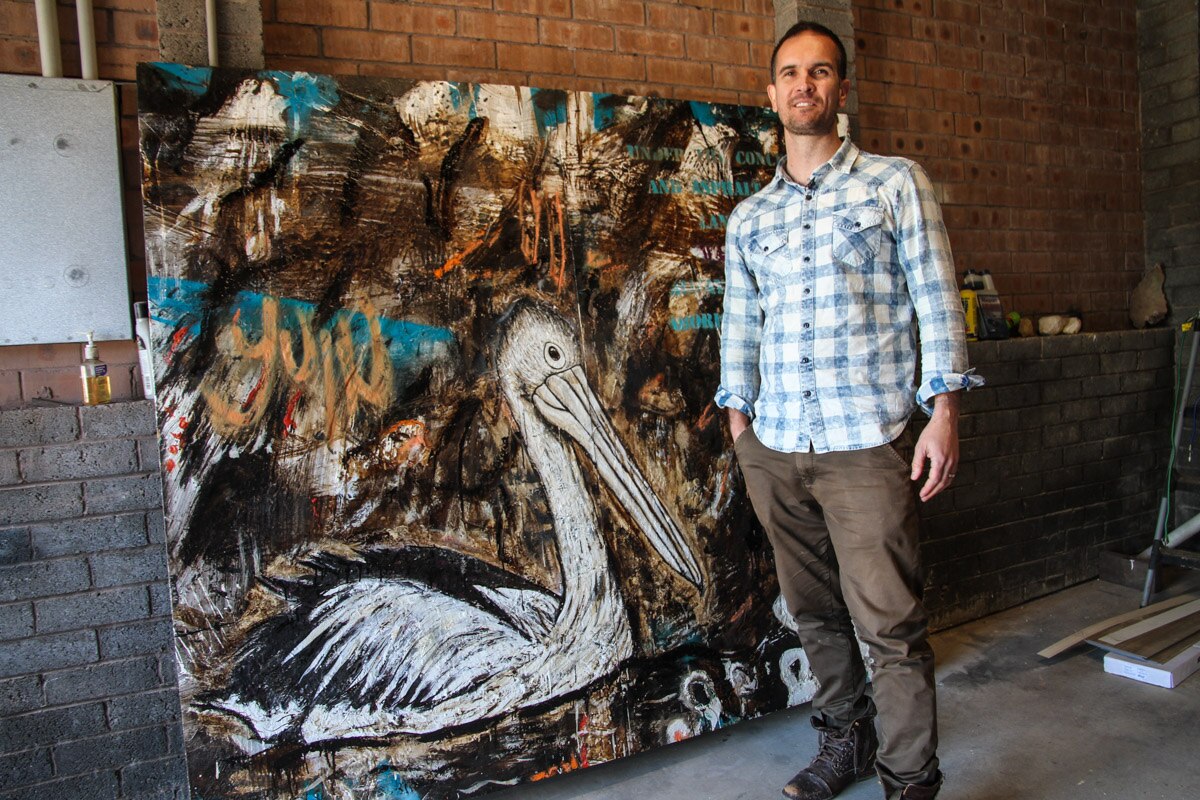 Peter Hewitt with his award winning commission for the all Indigenous ...