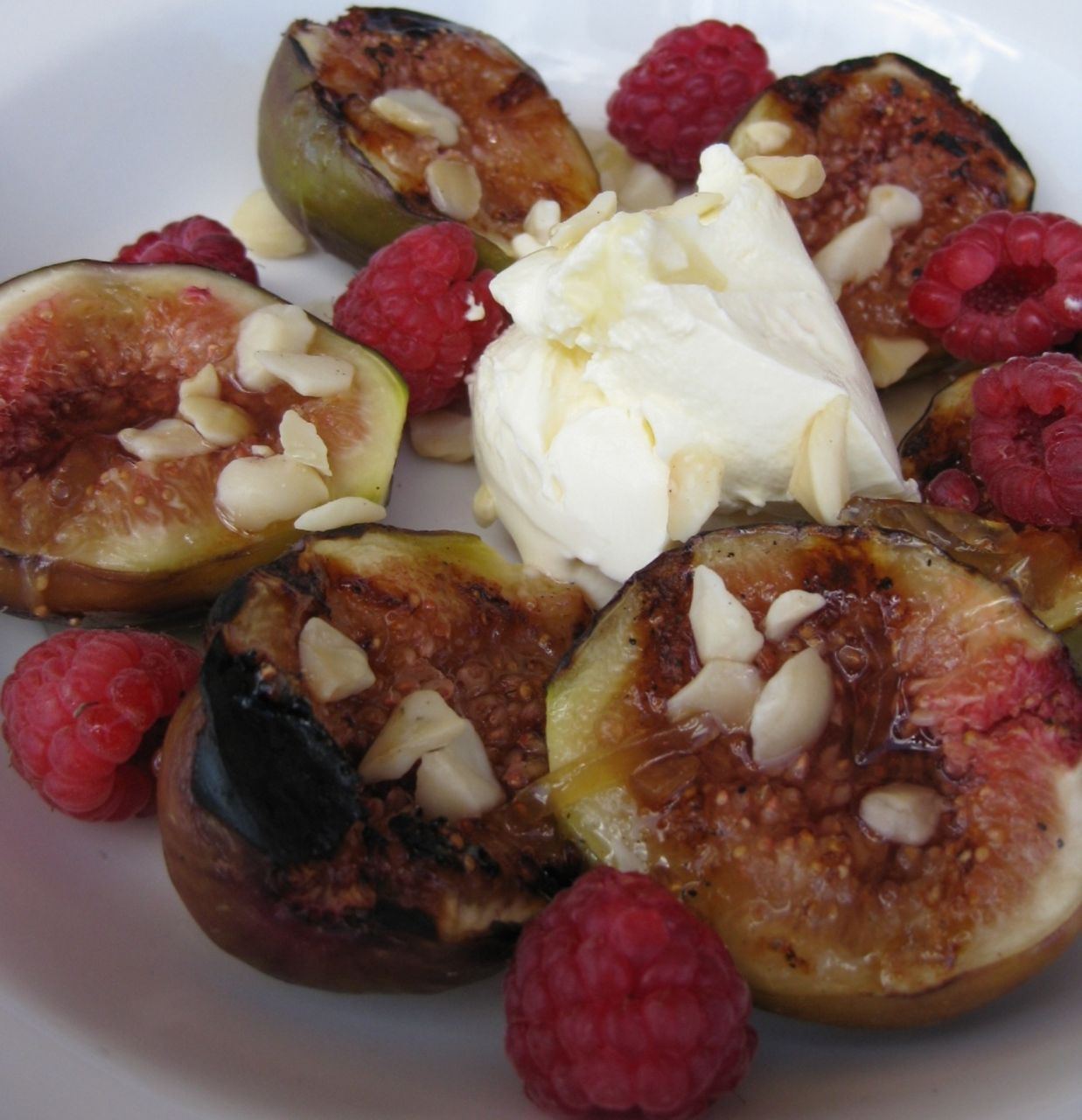 Figs with Honey, Cream and Raspberries - ABC News