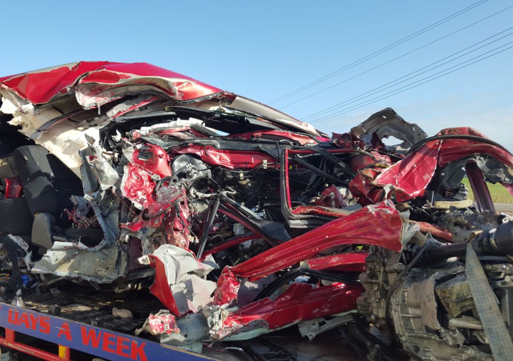 WA police release image of mangled car after fatal crash with road ...