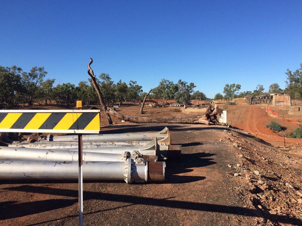 Angellala Creek bridge, destroyed in outback Queensland truck explosion ...