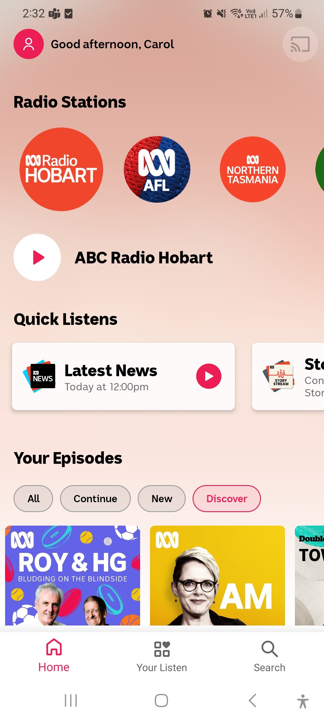 Where you can find all the Tassie sport on ABC Listen App - ABC Hobart