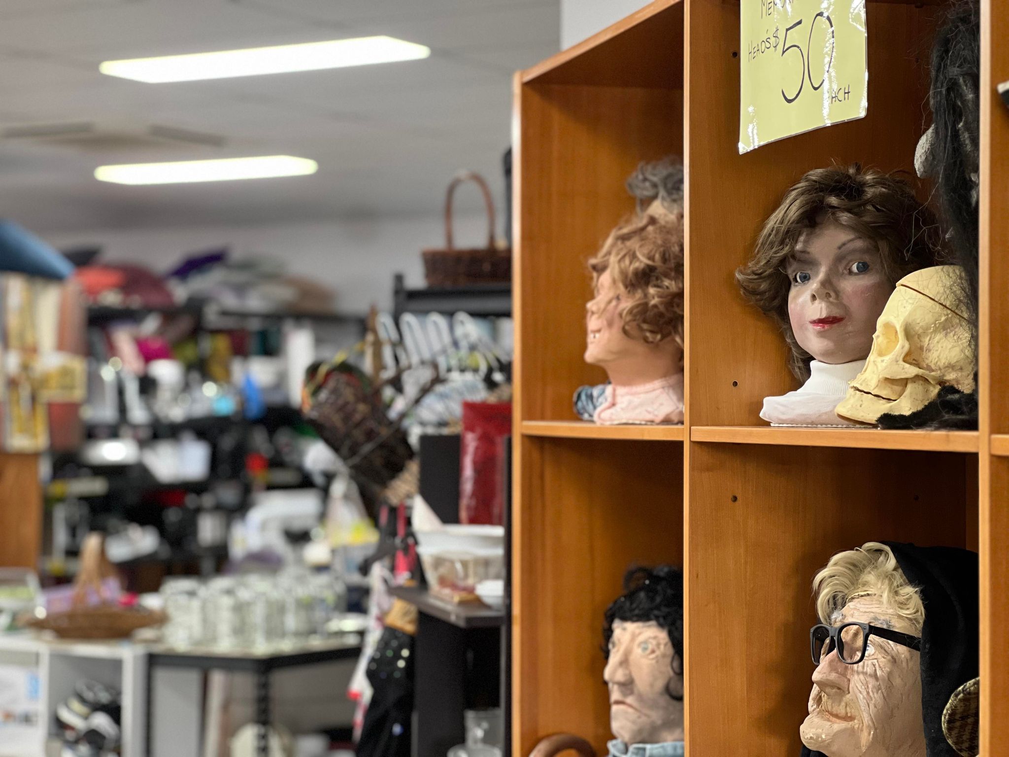 Thirty clay heads from Nostalgia Town theme park pop up at Sunshine ...