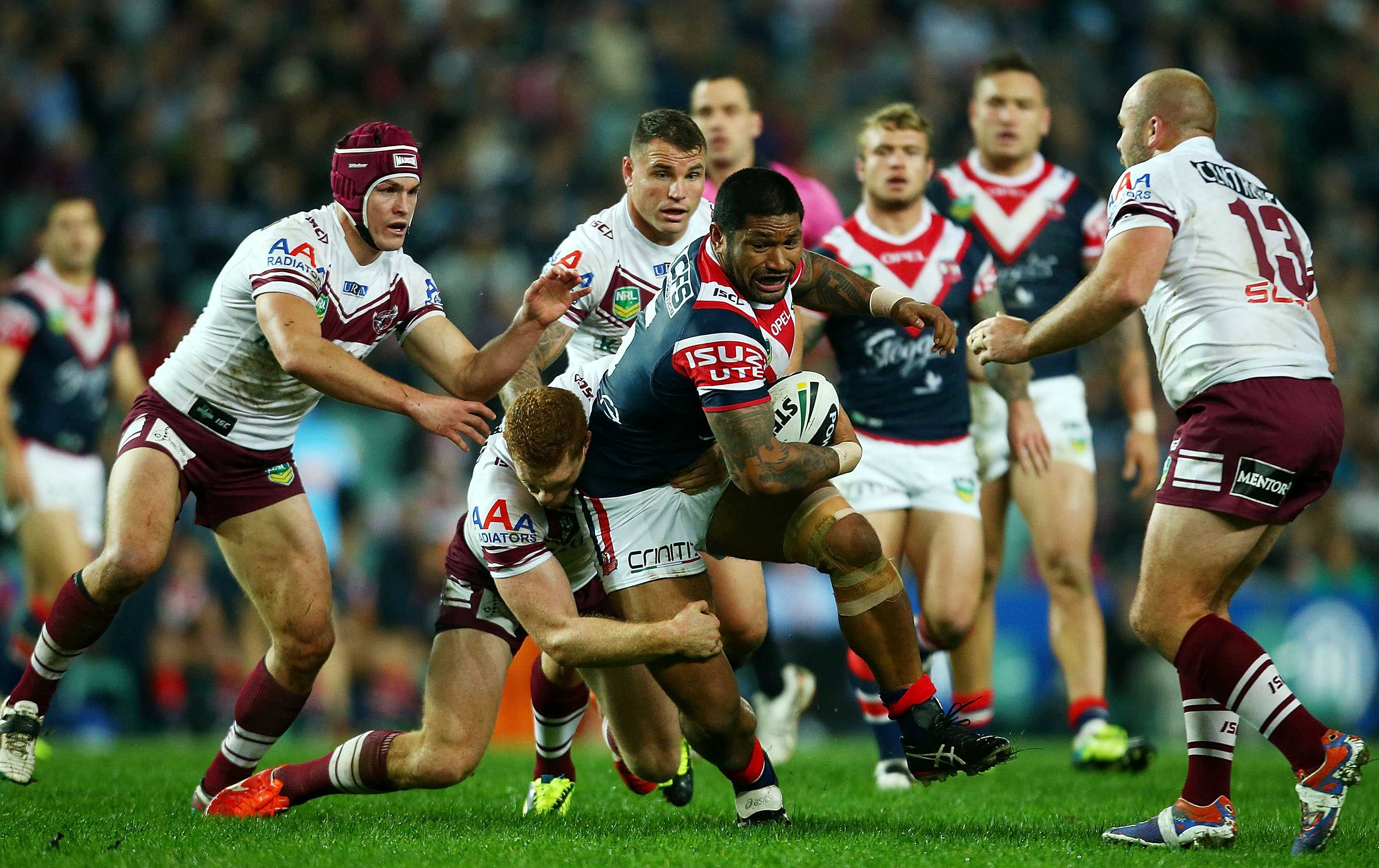 NRL: Sydney Roosters beat Manly 18-12 at the Sydney Football Stadium to ...