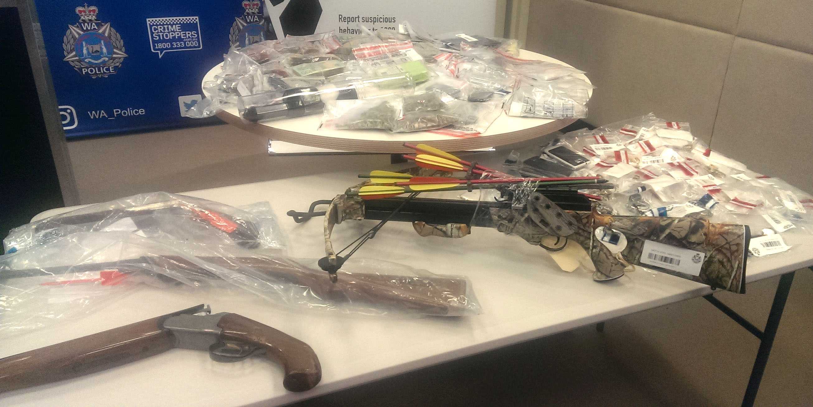 Drugs, weapons, cash seized as police raid 60 houses in Perth - ABC News