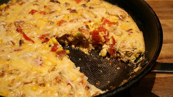 One pan chicken and sweetcorn bake - ABC Everyday