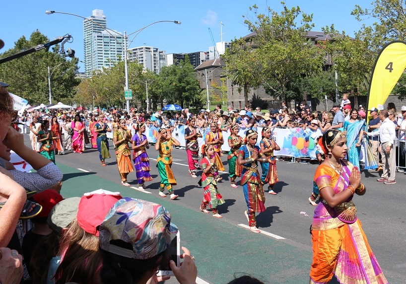 Moomba parade: Thousands line St Kilda Rd for colourful Melbourne ...