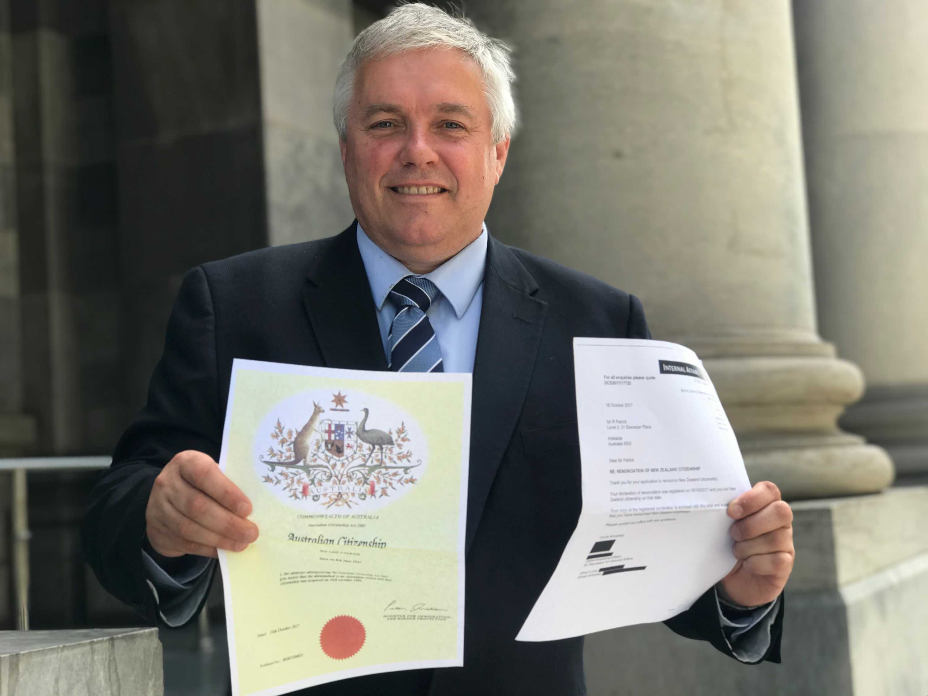 Rex Patrick, the new SA Senator for Nick Xenophon Team, outlines ...