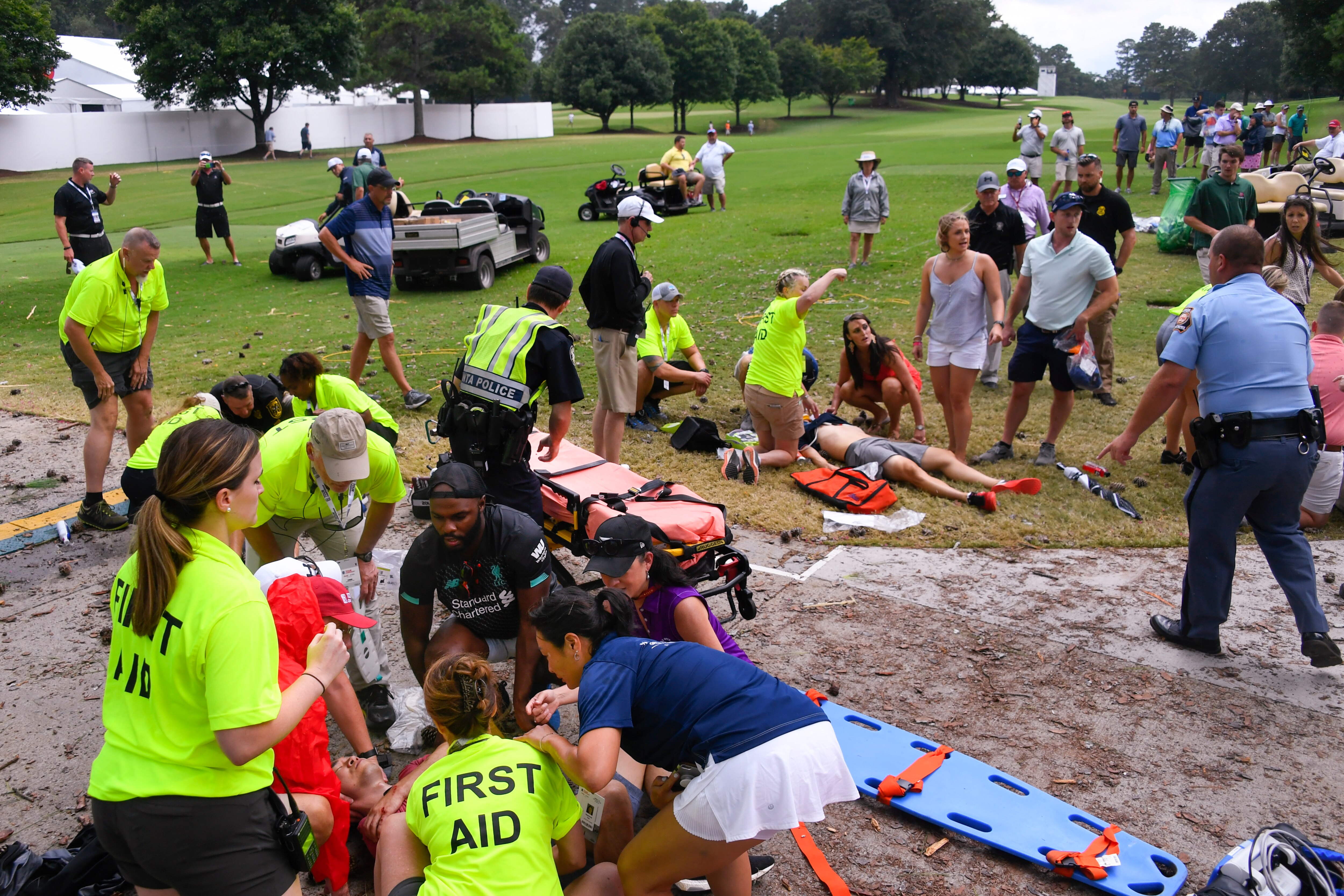 Tour Championship chaos as lightning strike injures six spectators on ...