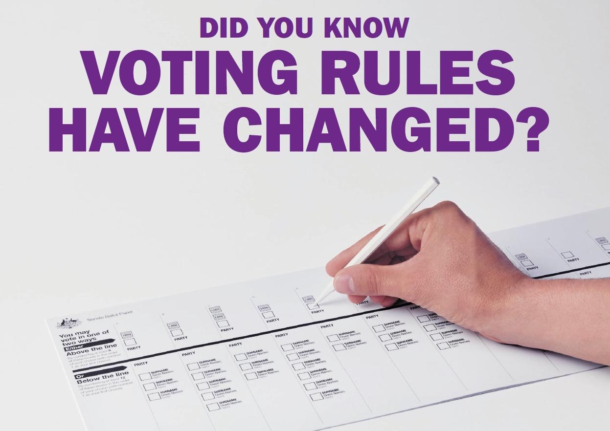Senate voting changes explained in Australian Electoral Commission ...
