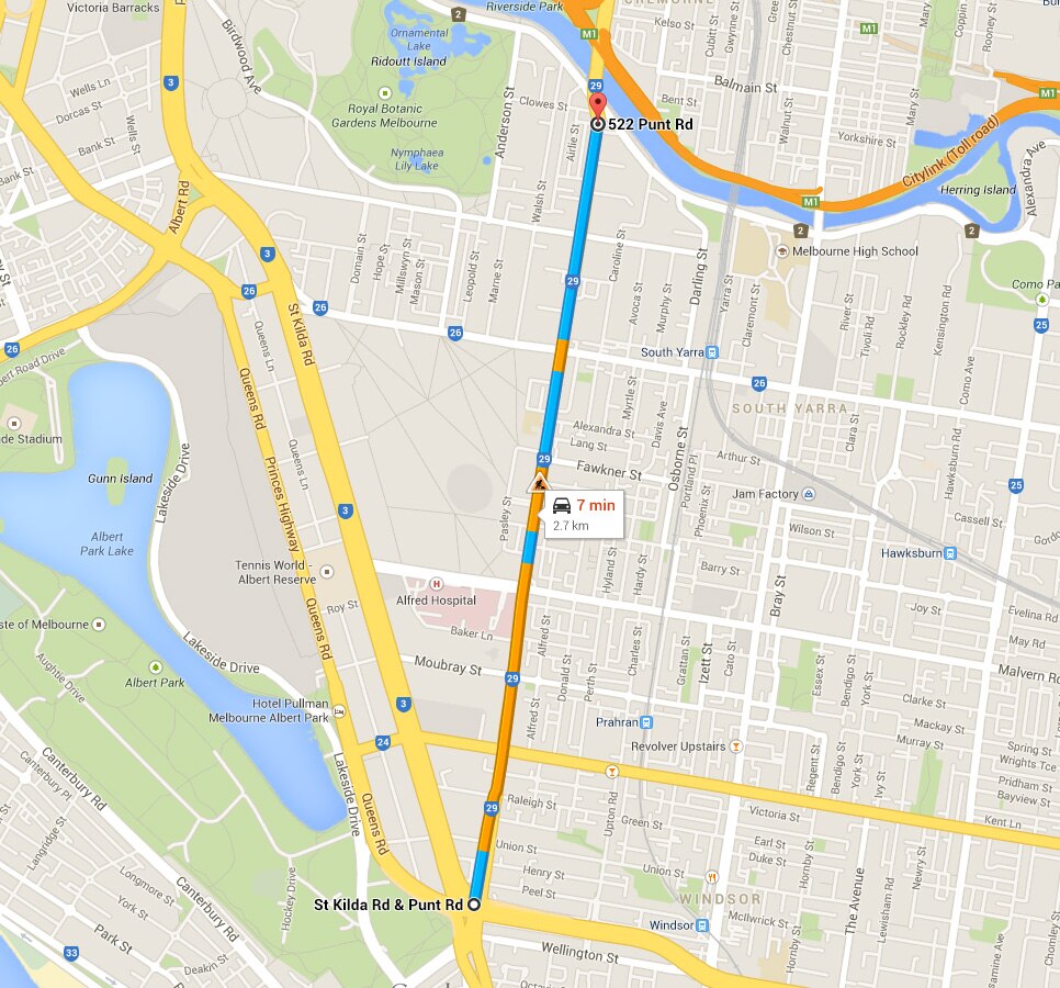 Car parking removal planned to ease Punt Road traffic congestion - ABC News